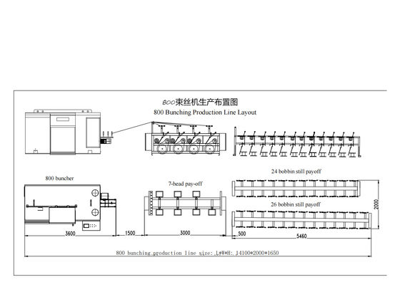 800 Cable Bunching Machine For Multi Fine copper Wire Stranding And ...